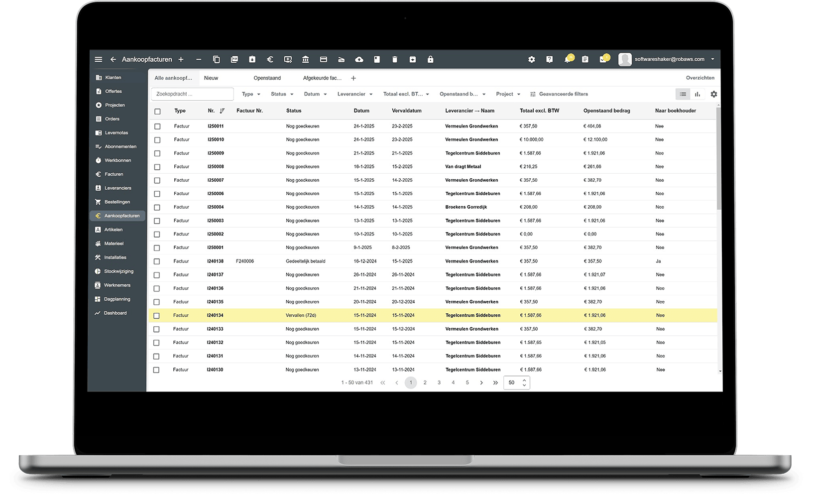 Inkoopfacturen met Robaws | Efficiënte factuurverwerking